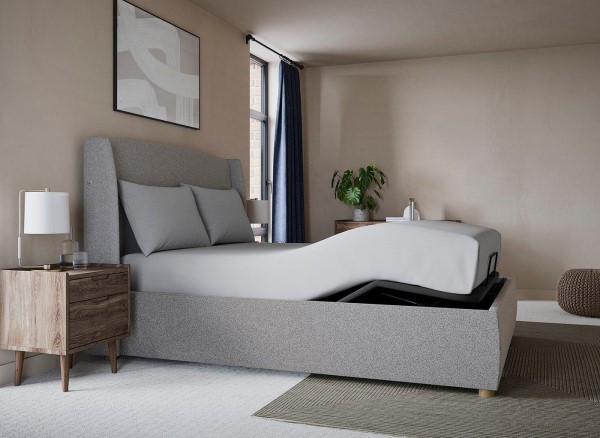 TEMPUR® Linford Ergomotion Adjustable Upholstered Bed Frame | BedBoy